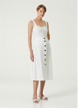 Beymen Club Kadın Beyaz Nakışlı Midi Evaze Etek 34 Beymen Club Kadın Beyaz Nakışlı Midi Evaze Etek 34