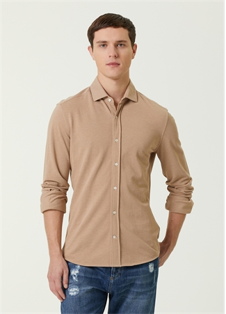 Brunello Cucinelli Erkek Bej Gömlek S EU