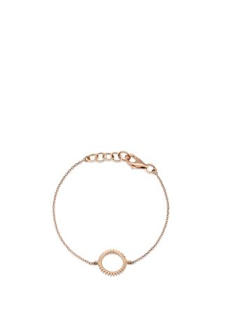 Collection-Selda Jewellery Kadın Pırlanta Detaylı Altın Rengi Bileklik EU