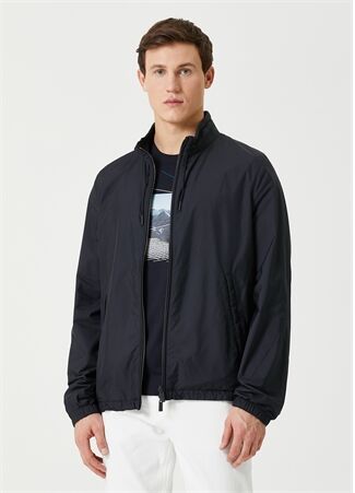 Zegna Erkek Lacivert Dik Yaka Mont 54 IT