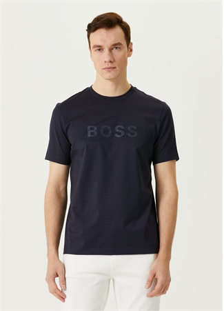 Boss Erkek Regular Fit Lacivert Organik Pamuk T-shirt S EU Boss Erkek Regular Fit Lacivert Organik Pamuk T-shirt S EU