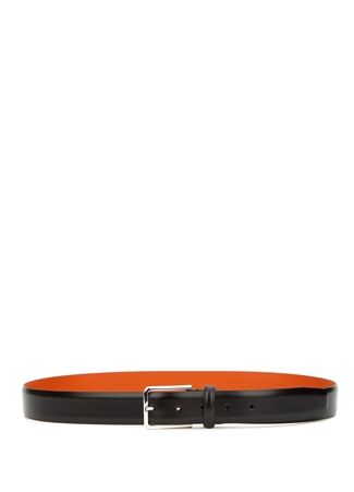 Santoni Erkek Siyah Deri Kemer 0 EU