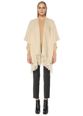 Beymen Collection Kadın Bej Püskül Detaylı Panço EU Beymen Collection Kadın Bej Püskül Detaylı Panço EU