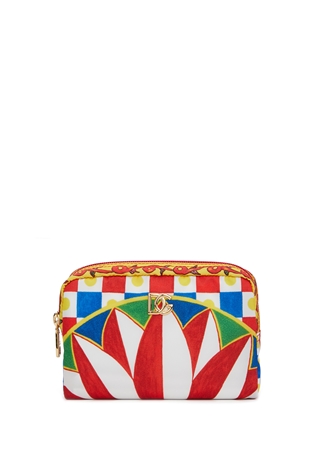 Dolce&Gabbana Kadın Colorblocked Logo Detaylı Makyaj Çantası EU Dolce&Gabbana Kadın Colorblocked Logo Detaylı Makyaj Çantası EU
