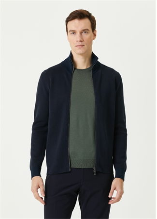 Boss Erkek Regular Fit Lacivert Triko Hırka S EU