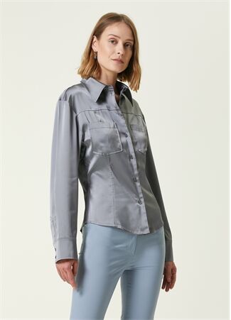 Jacquemus Kadın Gömlek Gri 36 Fr