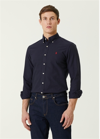 Polo Ralph Lauren Erkek Lacivert Logolu Gömlek L EU