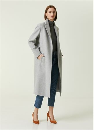 Beymen Club Kadın Gri Beli Kuşaklı Palto S EU