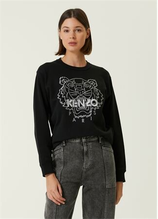 Kenzo Kadın Siyah Kaplan Baskılı Sweatshirt Xs Eu Kenzo Kadın Siyah Kaplan Baskılı Sweatshirt Xs Eu