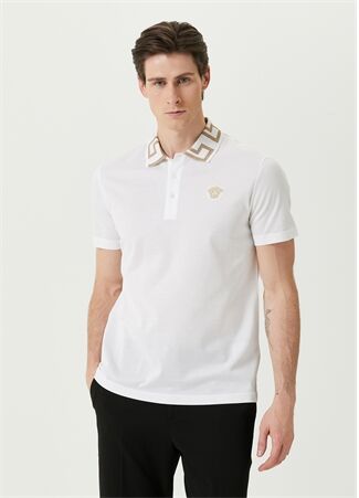 Versace Erkek Polo Yaka Beyaz S Eu Versace Erkek Polo Yaka Beyaz S Eu