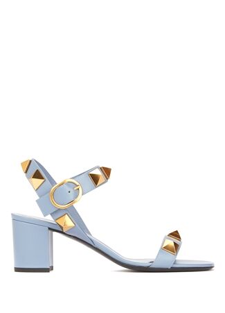 Valentino Garavani Kadın Rockstud Mavi Deri Sandalet 36 EU