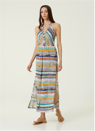 Missoni Mare Kadın Halter Yaka Zikzak Desenli Tulum 42 IT Missoni Mare Kadın Halter Yaka Zikzak Desenli Tulum 42 IT