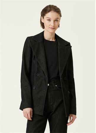 Beymen Kadın Siyah Kruvaze Jean Ceket 36 EU