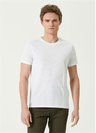 Beymen Club Erkek Beyaz Monogram Kabartmalı Basic T-shirt S Beymen Club Erkek Beyaz Monogram Kabartmalı Basic T-shirt S