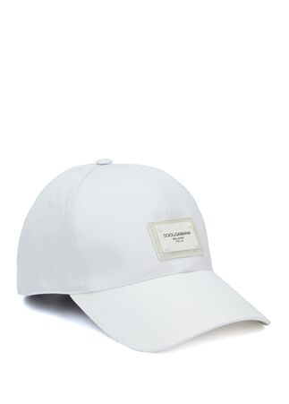 Dolce&Gabbana Erkek Beyaz Logo Detaylı Şapka 58 EU