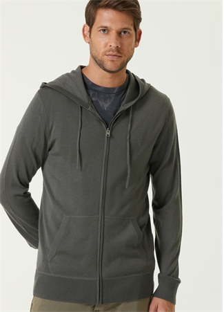 Allsaints Erkek Mode Haki Kapüşonlu Yün Triko Hırka S EU Allsaints Erkek Mode Haki Kapüşonlu Yün Triko Hırka S EU