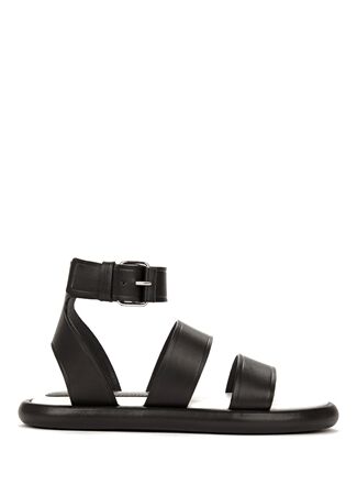 Proenza Schouler Kadın Siyah Bantlı Deri Sandalet 35.5 EU Proenza Schouler Kadın Siyah Bantlı Deri Sandalet 35.5 EU