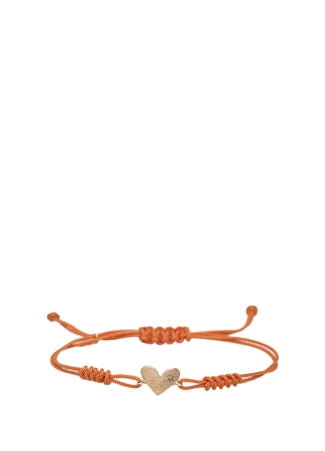 Collection-Selda Jewellery Kadın Turuncu Kalp Formlu Altın Rengi Bileklik EU Collection-Selda Jewellery Kadın Turuncu Kalp Formlu Altın Rengi Bileklik EU