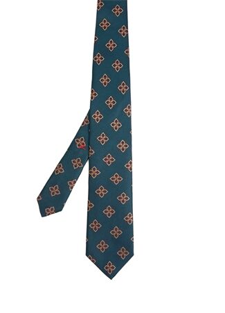 Isaia Erkek Colorblocked Desenli İpek Kravat EU Isaia Erkek Colorblocked Desenli İpek Kravat EU