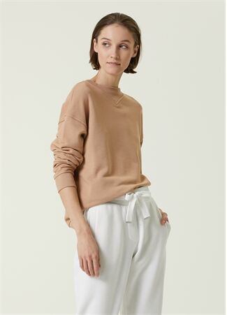 John Frank Kadın Coco Bej Bisiklet Yaka Sweatshirt S EU