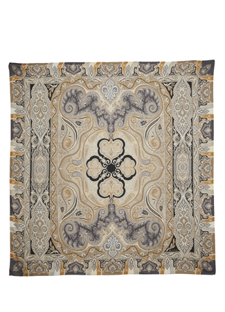 Etro Kadın Bej Etnik Desenli Kaşmir Şal Siyah EU Etro Kadın Bej Etnik Desenli Kaşmir Şal Siyah EU