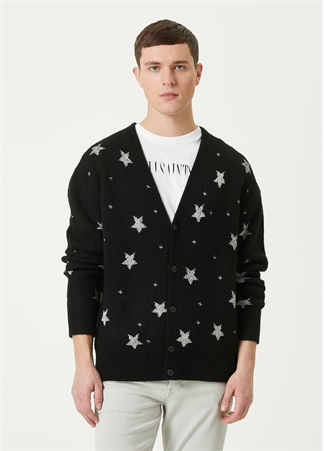 Allsaints Erkek Midnight Siyah Jakarlı Triko Hırka S EU