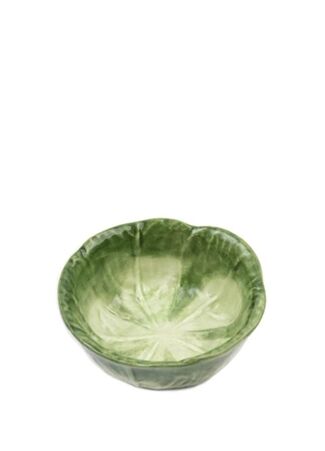 Luxuria Yeşil Yaprak Formlu Porselen Çerezlik Çok Renkli