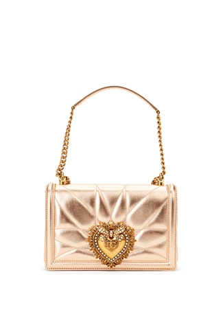 Dolce&gabbana Kadın Devotion Medium Gold Deri Omuz Çantası Altın Rengi Eu Dolce&gabbana Kadın Devotion Medium Gold Deri Omuz Çantası Altın Rengi Eu