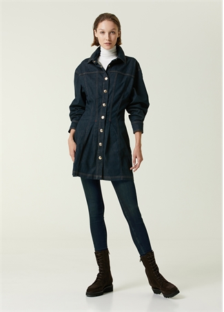 Beymen Collection Kadın Mavi Pilili Mini Jean Gömlek Elbise 34 Beymen Collection Kadın Mavi Pilili Mini Jean Gömlek Elbise 34