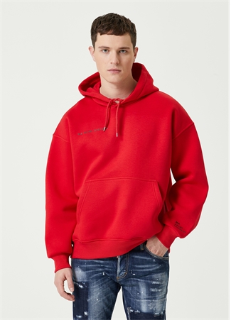 Ma Primi Giovani Erkek Hey Buddy Kırmızı Kapüşonlu Sweatshirt S EU Ma Primi Giovani Erkek Hey Buddy Kırmızı Kapüşonlu Sweatshirt S EU