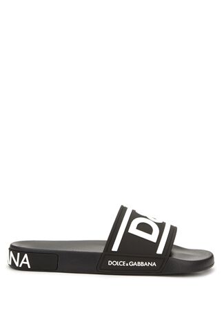 Dolce&Gabbana Erkek Siyah Logolu Terlik 42 EU