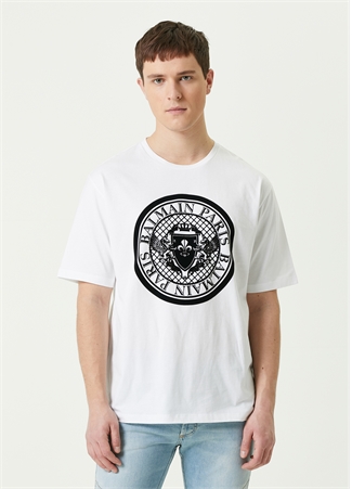 Balmain Erkek Beyaz Logo Detaylı T-shirt S EU Balmain Erkek Beyaz Logo Detaylı T-shirt S EU