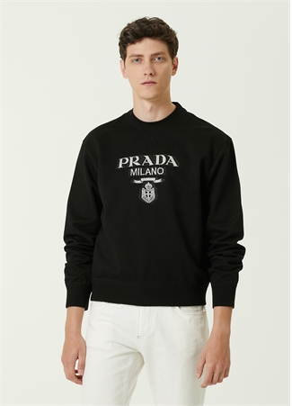 Prada Erkek Siyah Logo Baskılı Sweatshirt M EU Prada Erkek Siyah Logo Baskılı Sweatshirt M EU