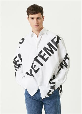 VETEMENTS Erkek GÖMLEK Beyaz S EU