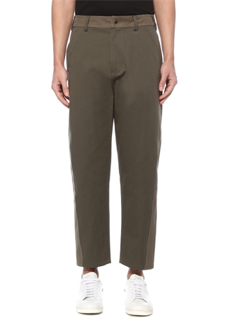 Valentino Erkek Baggy Fit Haki Garni Detaylı Pantolon 48 IT Valentino Erkek Baggy Fit Haki Garni Detaylı Pantolon 48 IT