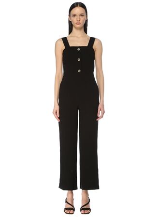 Maje Kadın Siyah Kare Yaka Askılı Tulum 34 FR