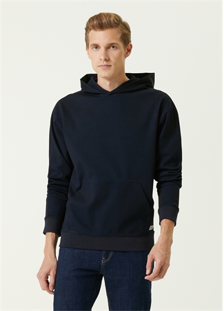 Scotch & Soda Erkek Lacivert Kapüşonlu Sweatshirt S EU Scotch & Soda Erkek Lacivert Kapüşonlu Sweatshirt S EU