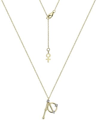 Her Story Kadın Galaxy P Harf Detaylı Altın Rengi Kolye EU