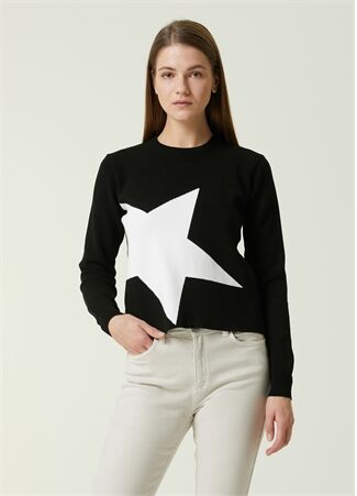 Beymen Club Kadın Siyah Bisiklet Yaka Jakarlı Kazak XS