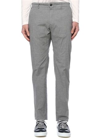 Palzileri Lab Erkek Gri Normal Bel Ekose Desenli Pantolon 58 IT
