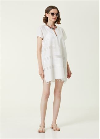 Lem Kadın Kaftan Beyaz Xs Eu