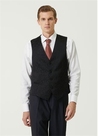 Palzileri Lab Erkek Lacivert Geometrik Desenli Yelek Mavi 50 IT