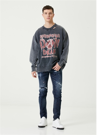 Dsquared2 Erkek Cool Guy Lacivert Yıpratmalı Jean Pantolon 46 IT Dsquared2 Erkek Cool Guy Lacivert Yıpratmalı Jean Pantolon 46 IT