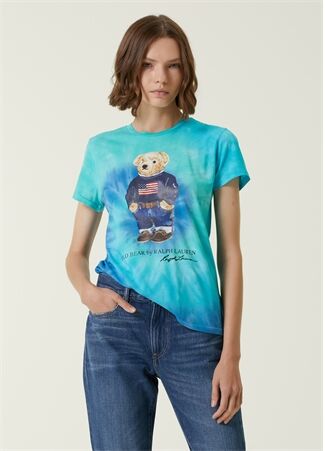 Polo Ralph Lauren Kadın Bear Mavi Bisiklet Yaka T-shirt XS EU Polo Ralph Lauren Kadın Bear Mavi Bisiklet Yaka T-shirt XS EU