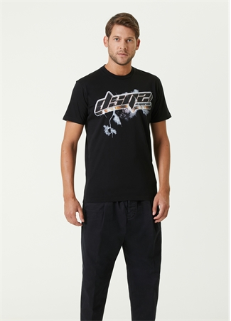 Dsquared2 Erkek Siyah Logo Baskılı T-shirt S EU Dsquared2 Erkek Siyah Logo Baskılı T-shirt S EU