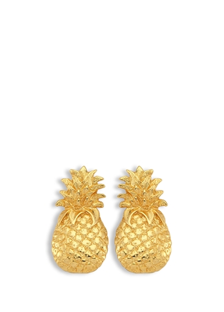 Ninon Kadın Ananas Formlu Altın Rengi Kaplama Küpe EU Ninon Kadın Ananas Formlu Altın Rengi Kaplama Küpe EU