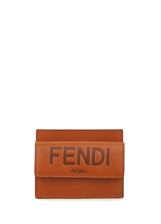 Fendi Kadın Taba Logolu Deri Kartlık Turuncu EU Fendi Kadın Taba Logolu Deri Kartlık Turuncu EU