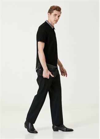 Bottega Veneta Erkek Siyah Dokulu Cüzdan EU