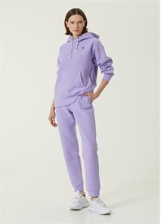 Champion Kadın Mor Logo Nakışlı Jogger Eşofman S EU