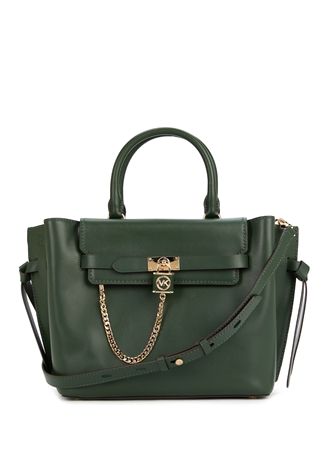 Michael Kors Kadın Haki Logolu Zincir Detaylı Deri Omuz Çantası Yeşil EU Michael Kors Kadın Haki Logolu Zincir Detaylı Deri Omuz Çantası Yeşil EU